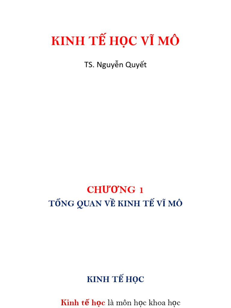 Chuong 1_Tong quan ve Macro | PDF