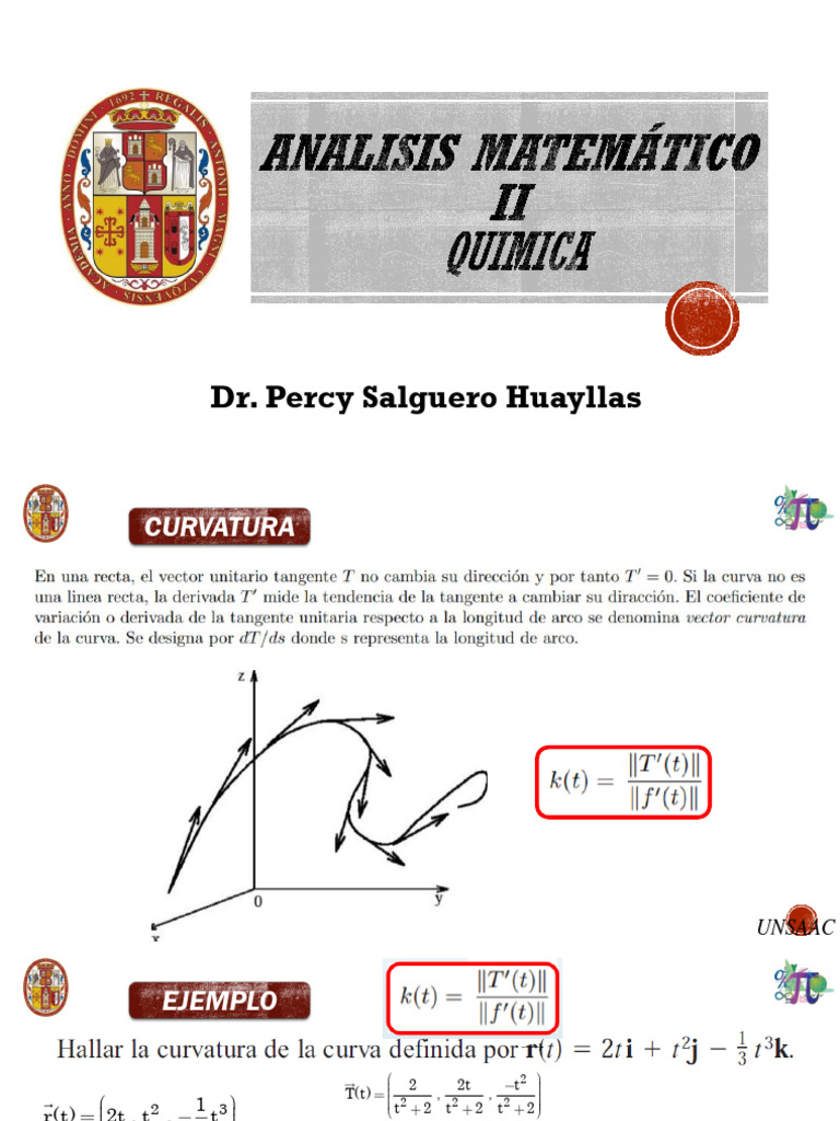 8-Funcion Vectorial - Curvatura | PDF