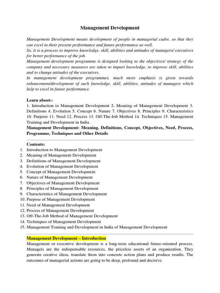 Unit 4 MDP | PDF | Career & Growth