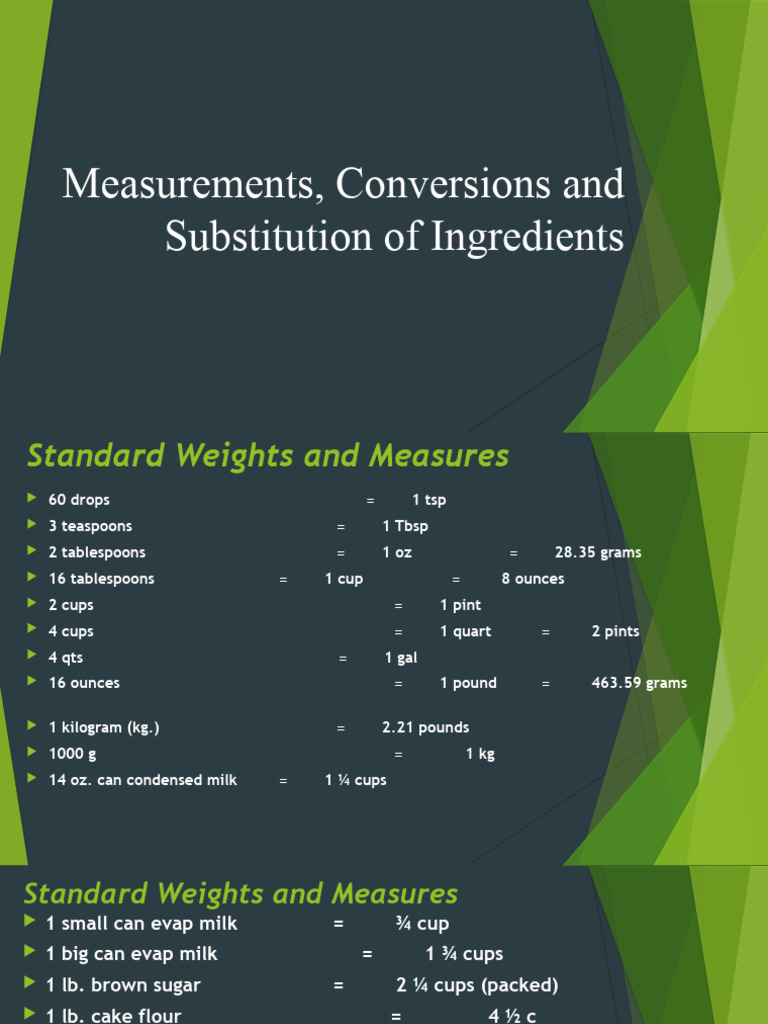 Measurements and Conversions | PDF