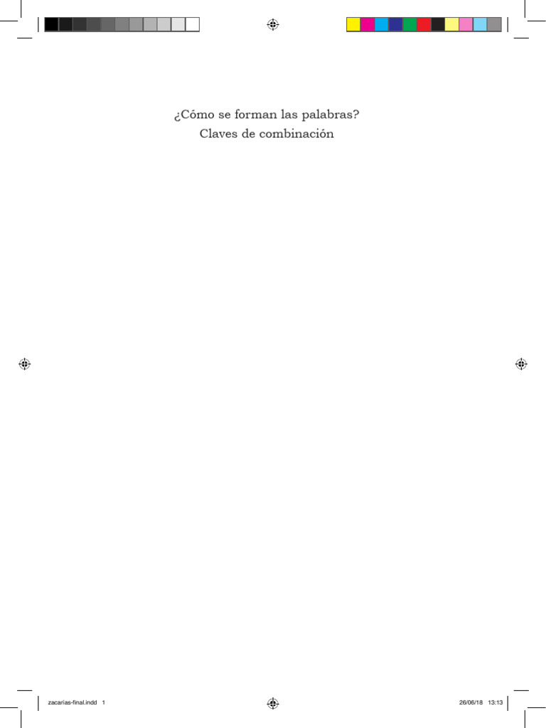 (Zacarías - Cómo Se Forman Las Palabras1686248418710 | PDF | Lengua ...