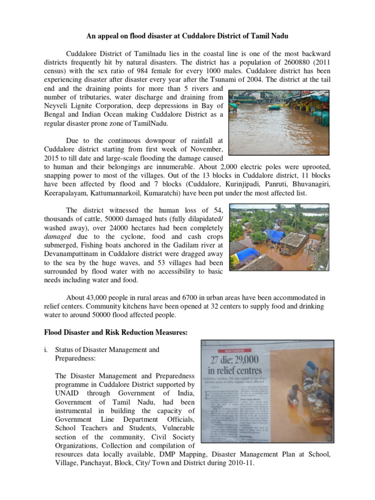 Cuddalore Flood | PDF | Emergency Management | Flood