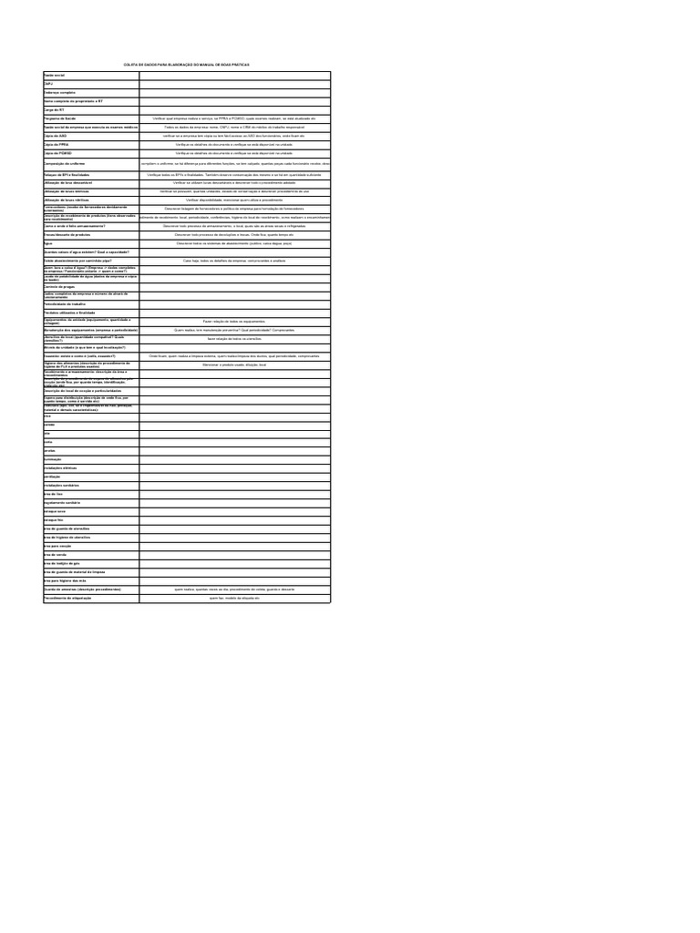 2 Planilha Coleta de Dados Mbp | PDF