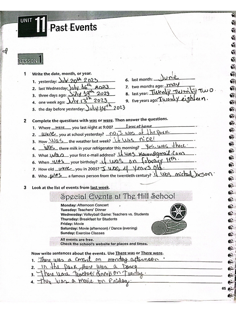 Unit 11 Workbook | PDF