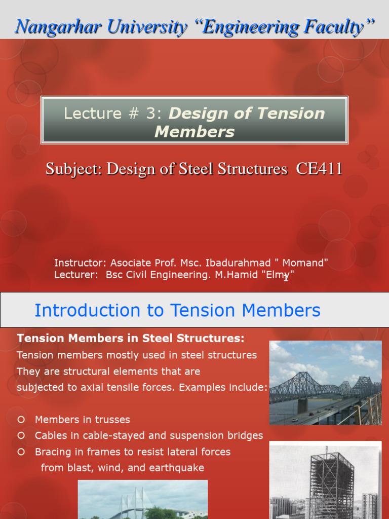 3 - Design of Tension Members | PDF | Tension (Physics) | Strength Of ...