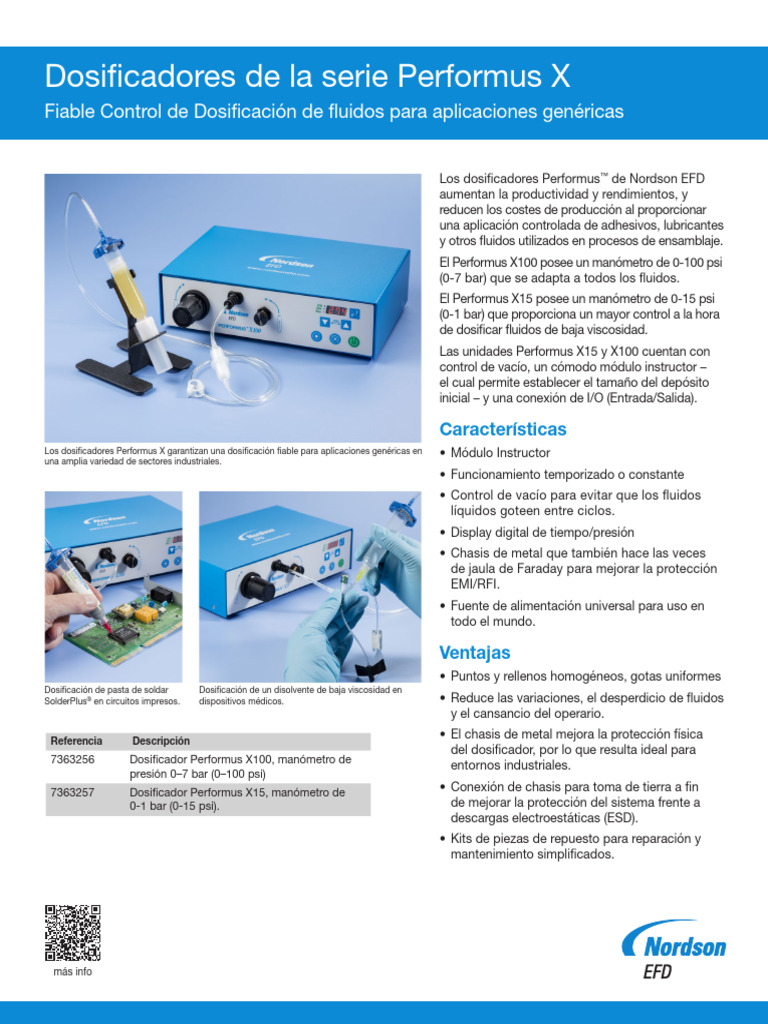 ES Nordson EFD Performus X Data Sheet | PDF | Ciencias fisicas