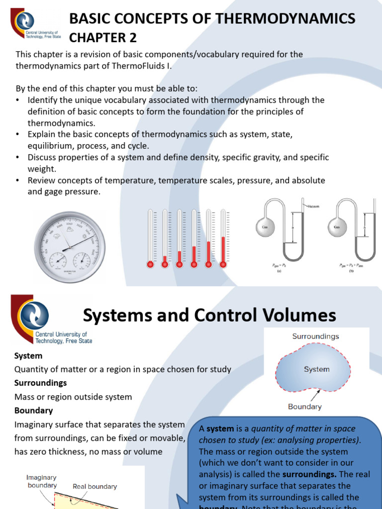 Thermodynamics Basics Guide | PDF | Pressure | Temperature