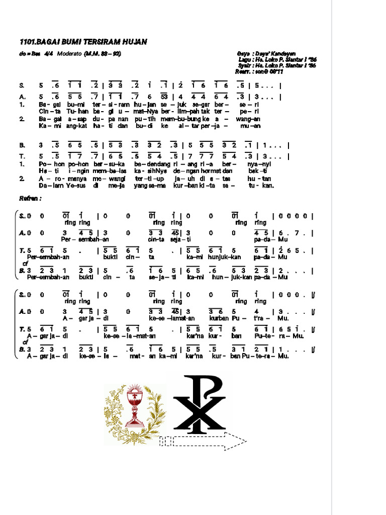 Lirik Lagu "Bagai Bumi Tersiram Hujan" | PDF