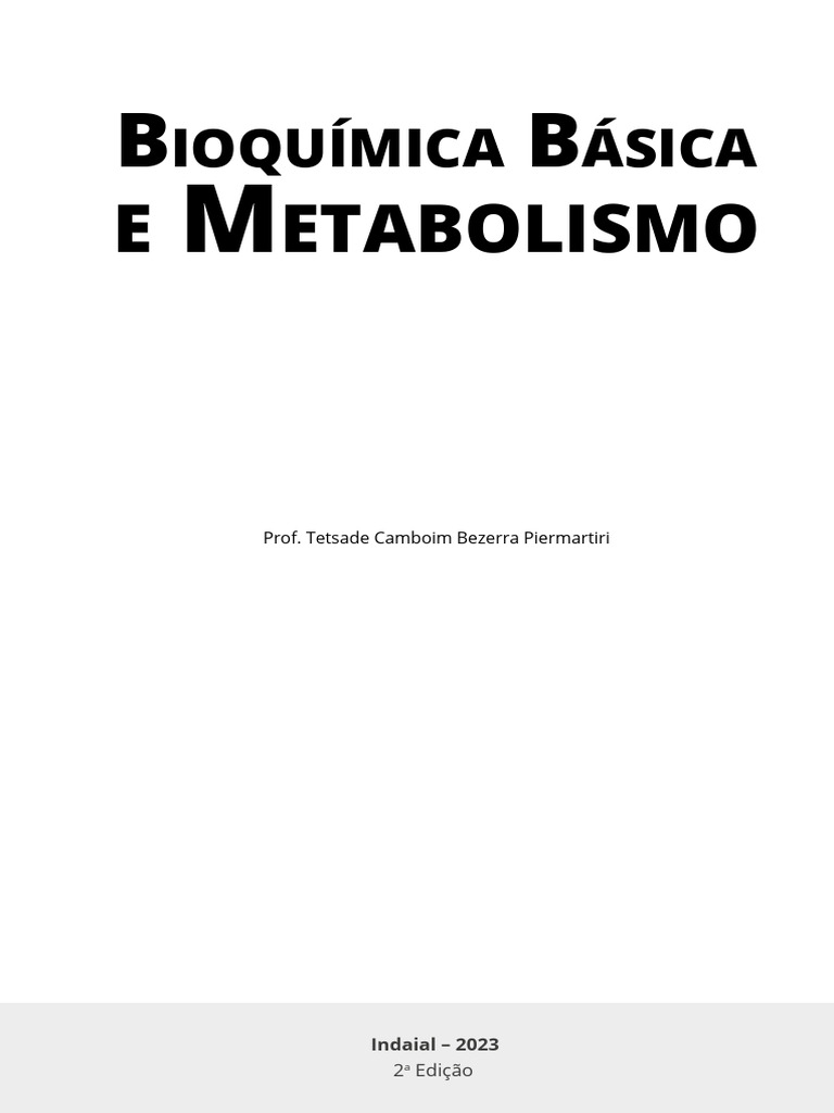 Livro Bioquímica | PDF | Carreira e Crescimento