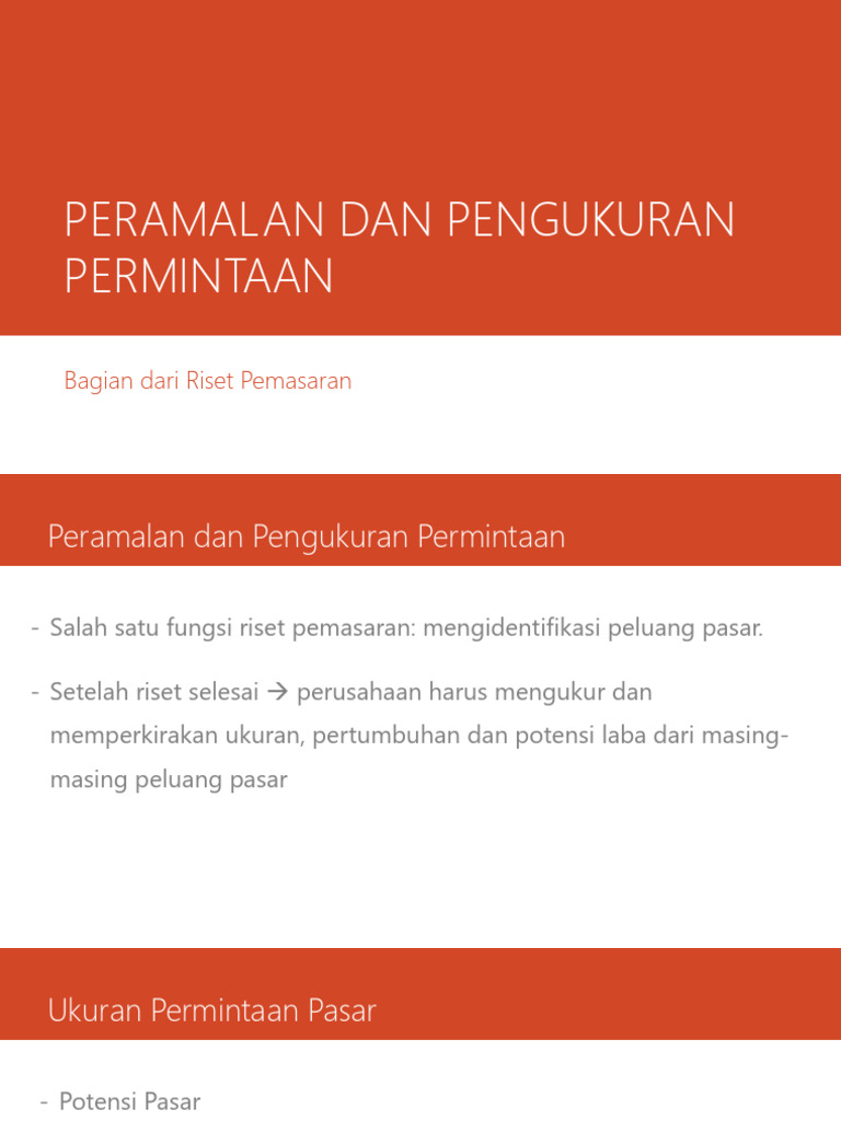 Peramalan Dan Pengukuran Permintaan | PDF