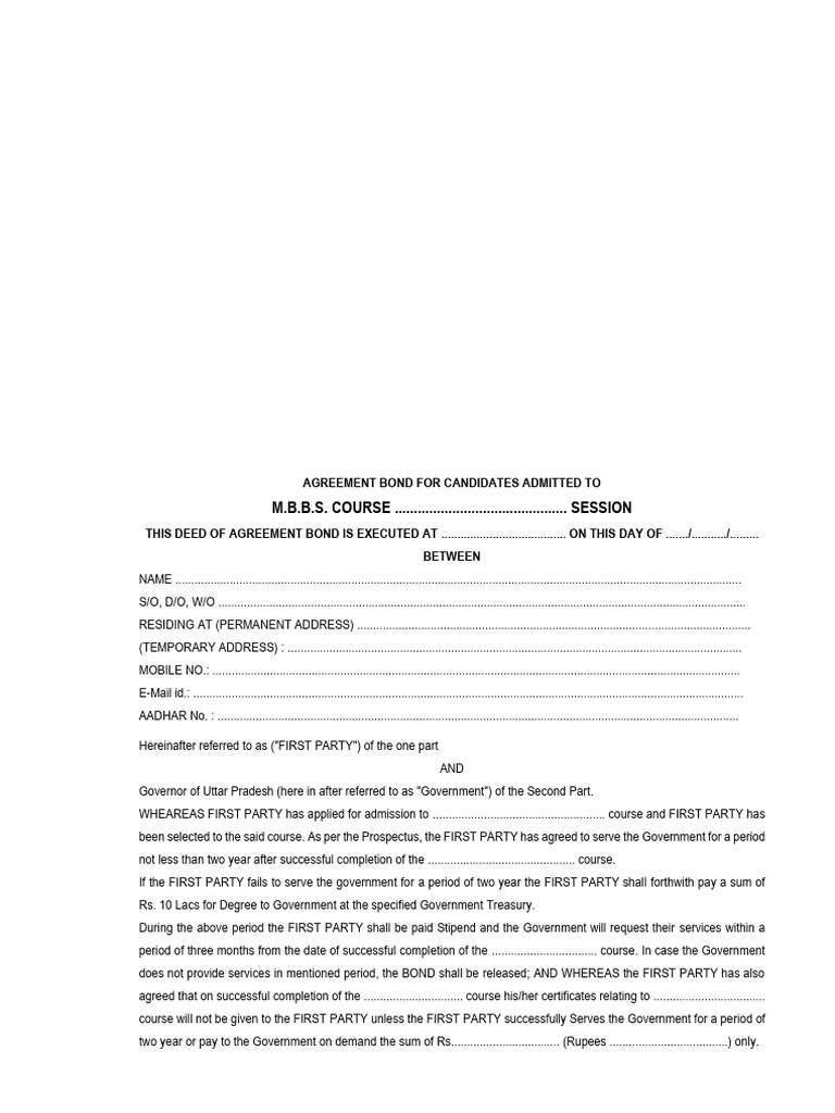 Service Bond Affidavit | PDF