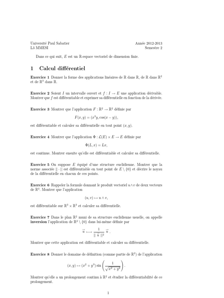 TD MMESI Calcul Diff | PDF
