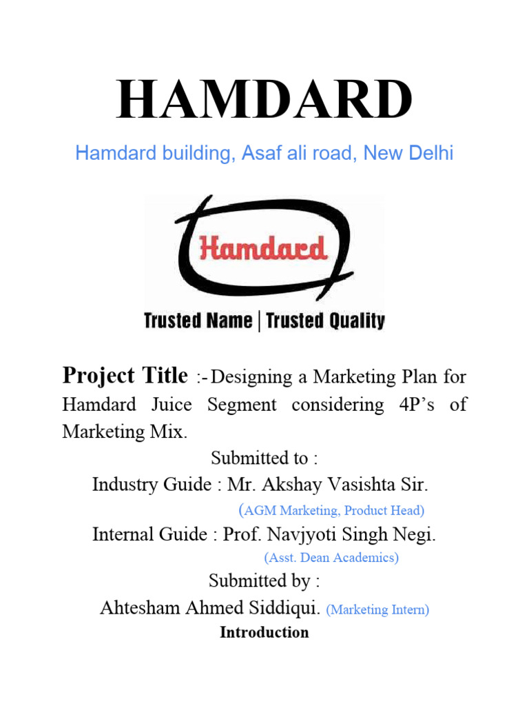 Hamdard Project | PDF