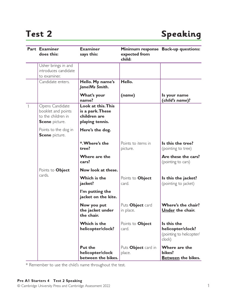 Str4 Test 2 Speaking | PDF