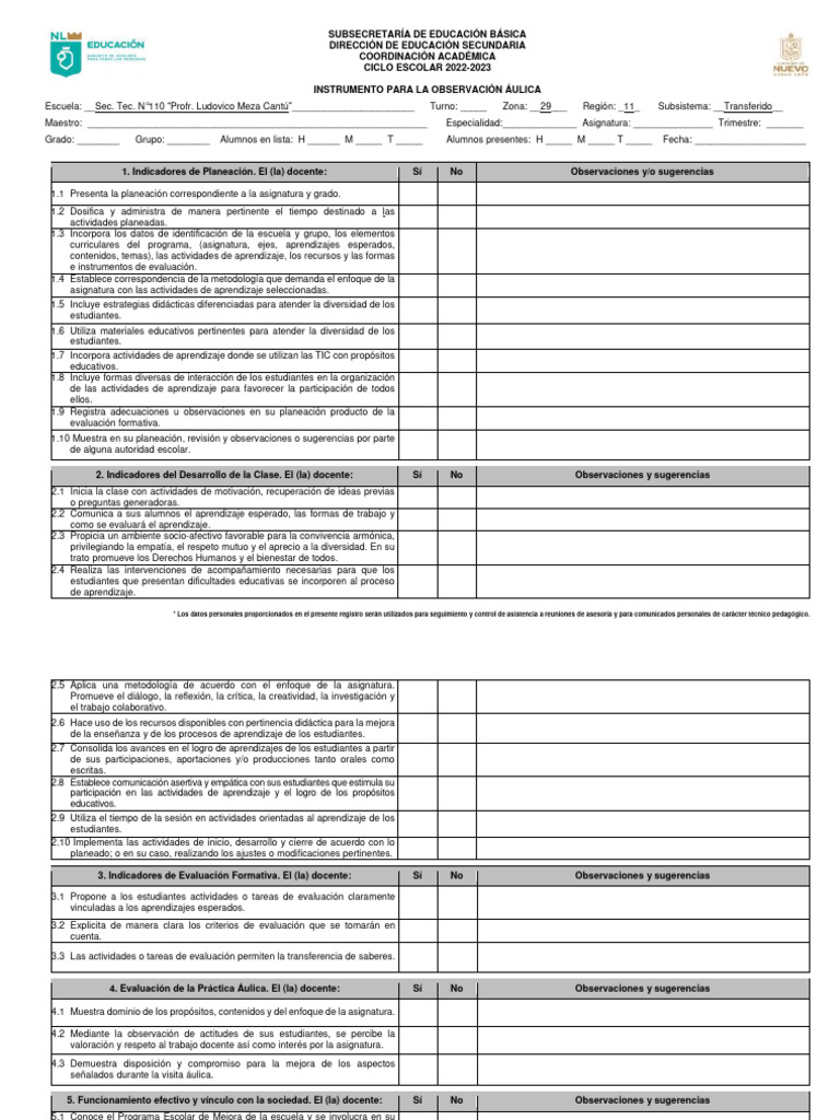 Nuevo Formato de Visitas Aulicas | PDF | Evaluación | Aprendizaje