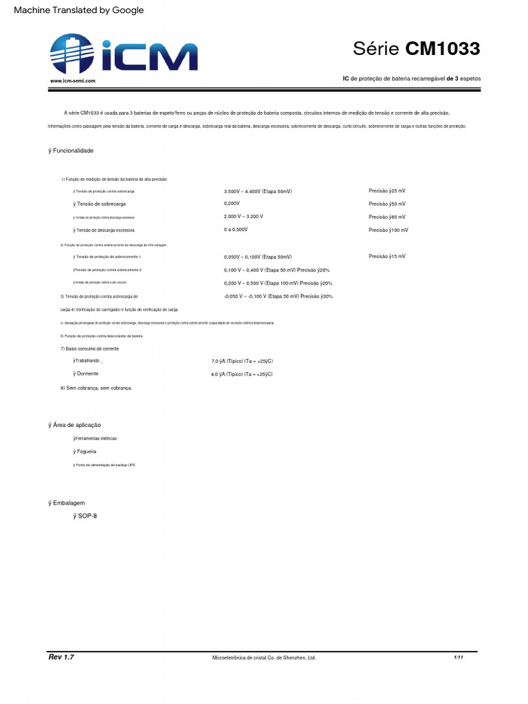 CM1033-DS PT BR | PDF