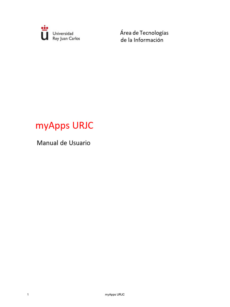 Guía de Usuario para myApps URJC | PDF | Archivo de computadora | Software de la aplicacion
