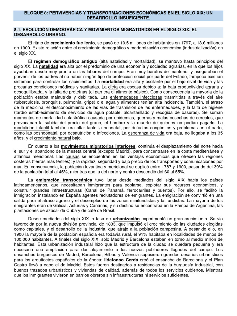 Bloque 8 Historia de España | PDF