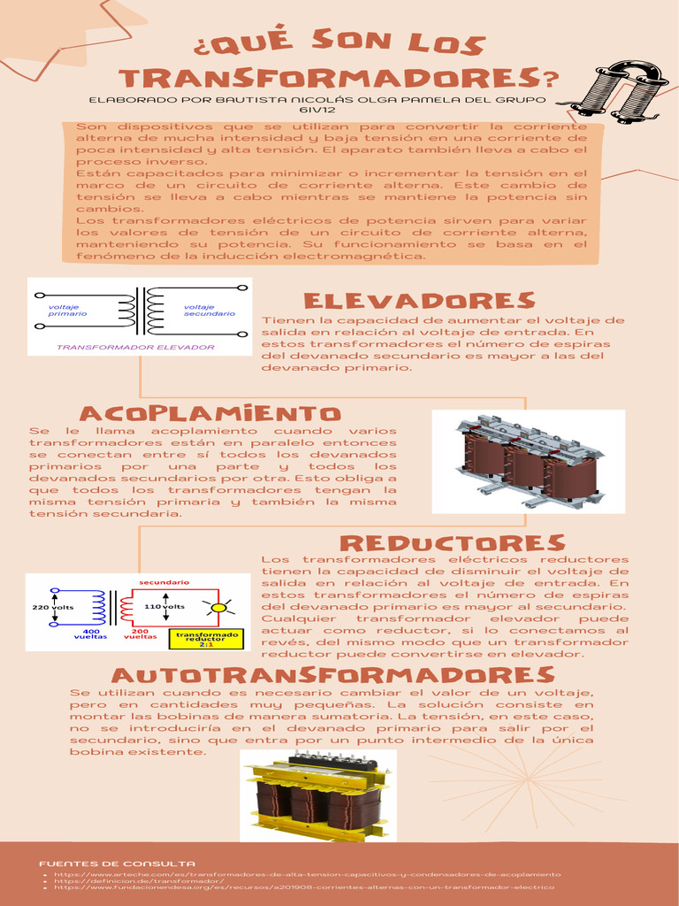 Tipos y Funcionamiento de Transformadores | PDF | Transformador | Inductor