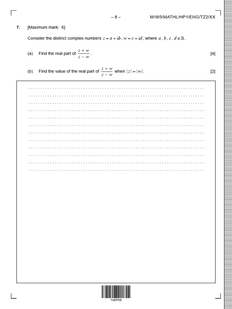 Mathematics Paper 1 TZ2 HL | PDF
