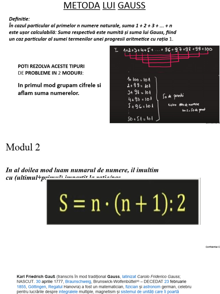 PREZENTAre Gauss | PDF