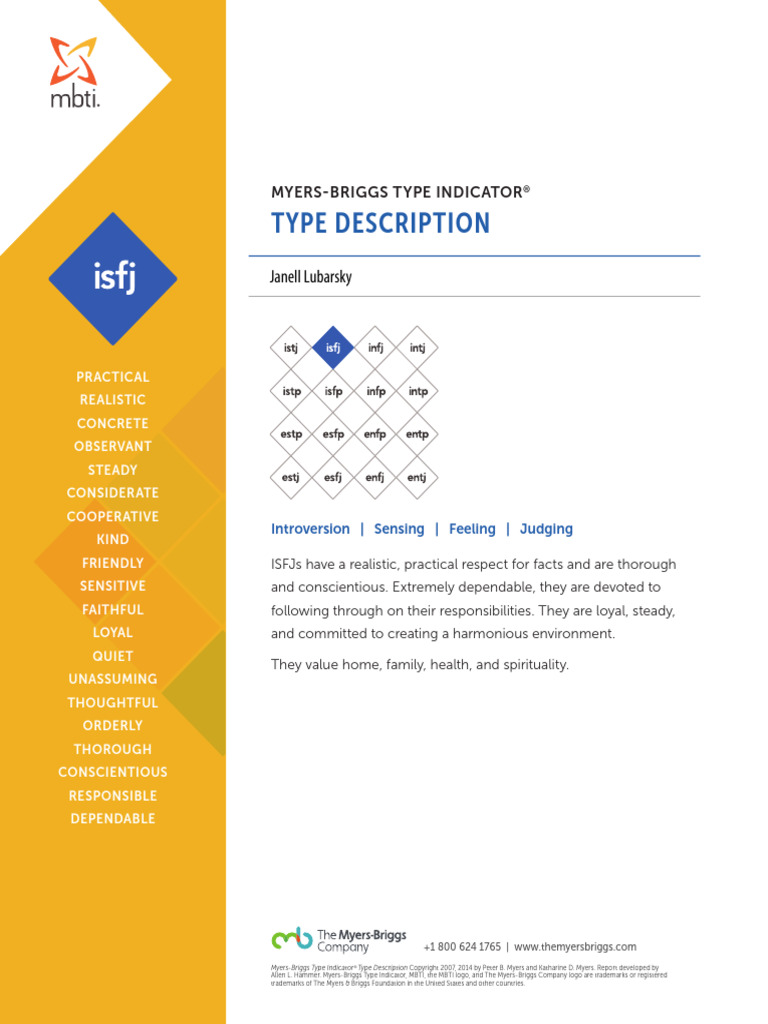 JanellLubarsky-ISFJ | PDF