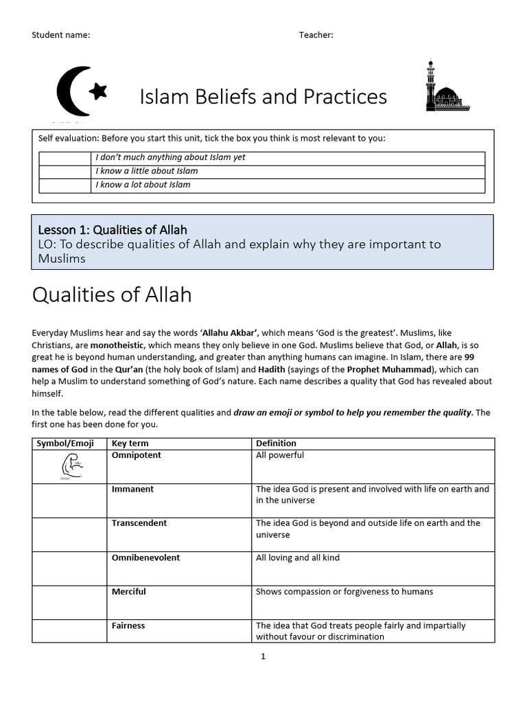 Islam Beliefs and Practices | PDF | Prophets And Messengers In Islam ...