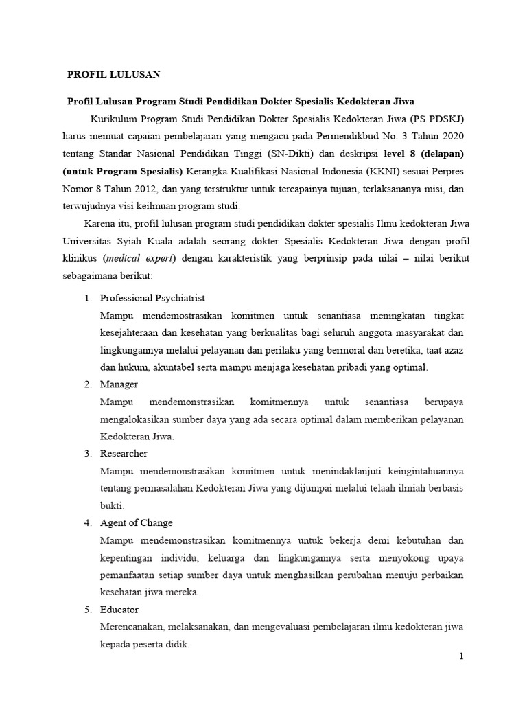 Profil Lulusan | PDF