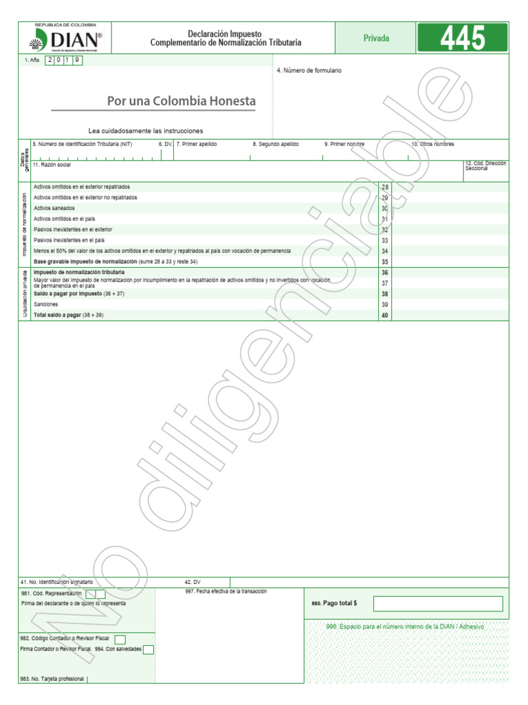 Formulario 445 | PDF | Pagos | Impuestos