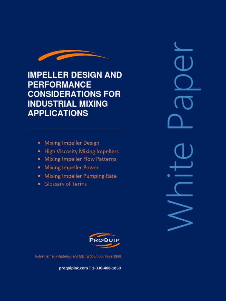 Impeller Design and Performance Considerations For Industrial Tank ...