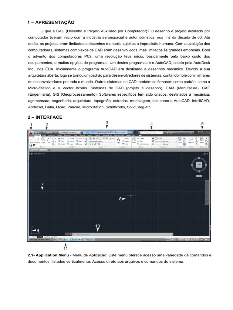 Apostila AutoCAD 2D | Download grátis PDF | Círculo | Auto Cad