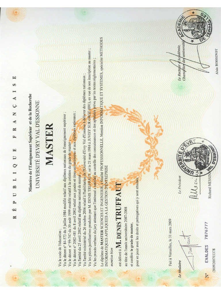 Denis-TRUFFAUT-diplome-Master-MIAGE | PDF