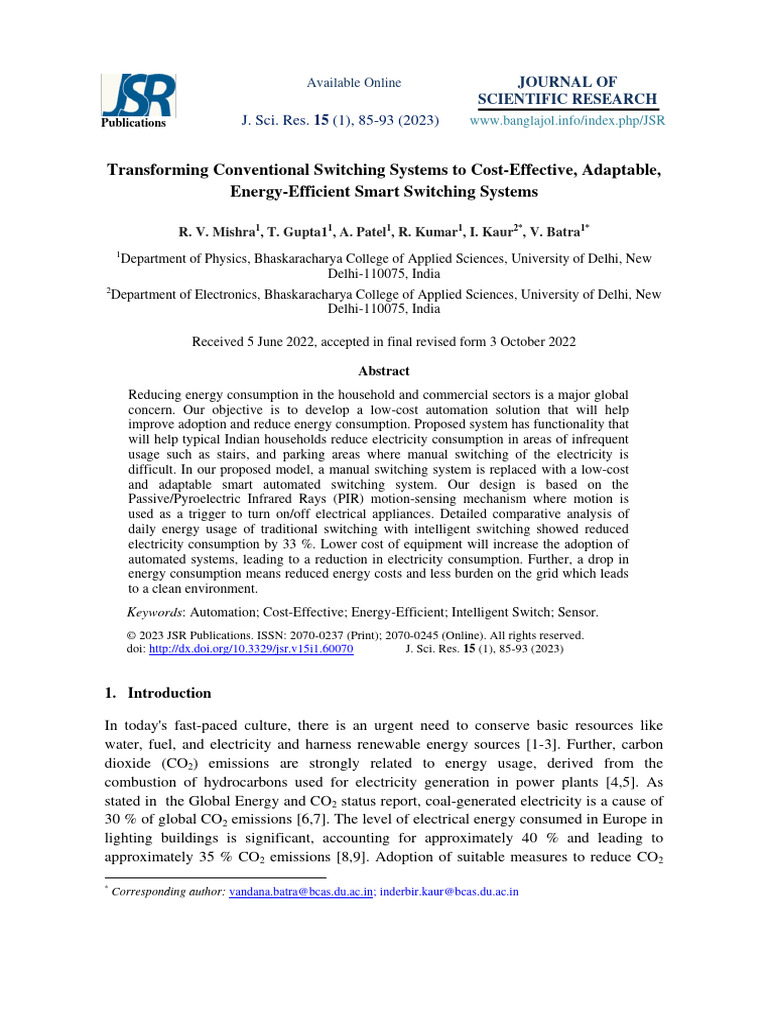 Transforming Conventional Switching Systems To Cost-Effective, Adaptable, Energy-Efficient Smart ...