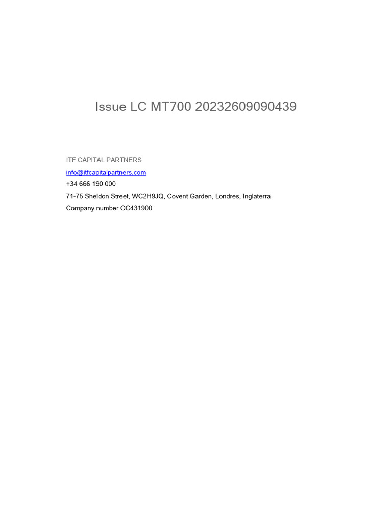 Issue LC mt700 20221203090439 | PDF | Banks | Business