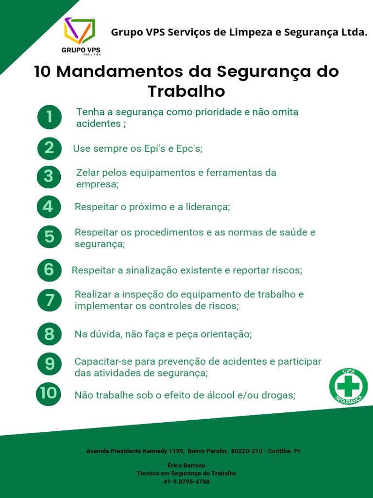 10 Mandamentos Da Segurança Do Trabalho | PDF