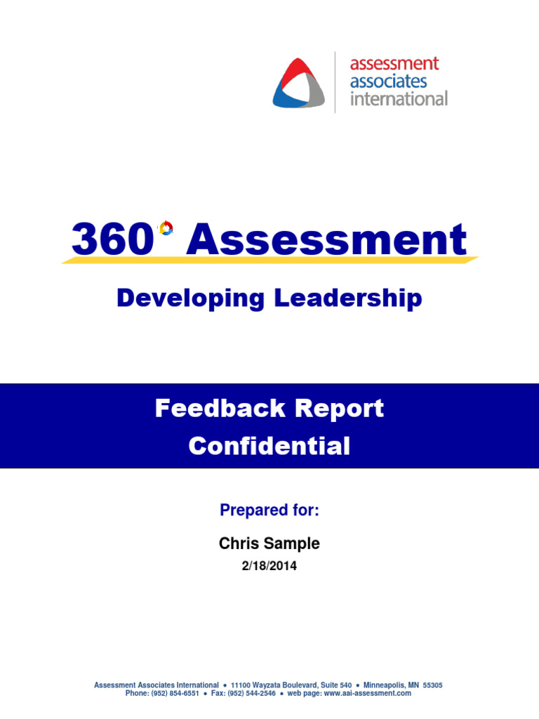 360 Assessment Chris Sample | Download Free PDF | Leadership ...