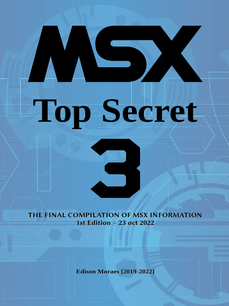 2022 - MSX Top Secret 3 - Complete - en | PDF | Menu (Computing) | Kernel (Operating System)
