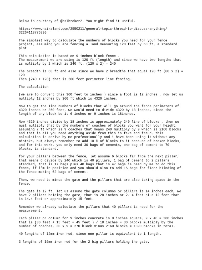 Block For A Plot | PDF