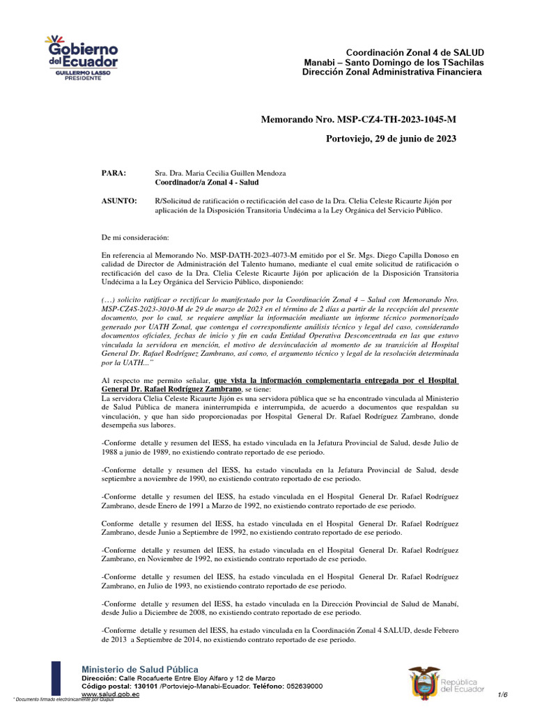 MSP CZ4 TH 2023 1045 M | PDF | Finanzas y dinero | Derecho