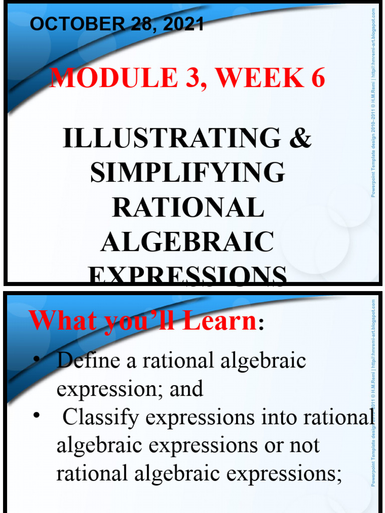Module 3 Week 6 Defining Classifying and Simplifying Rae | PDF ...
