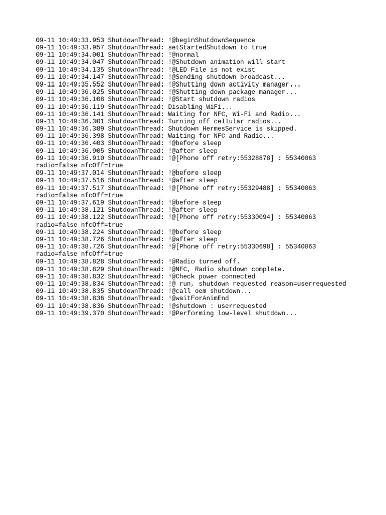 Shutdown Profile.3 | PDF