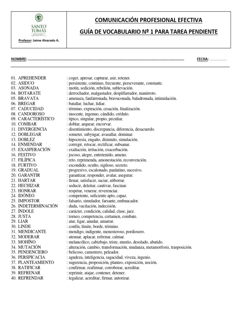 VOCABULARIO | PDF