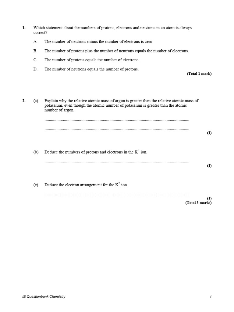 Atomic Structure SL 97 | PDF