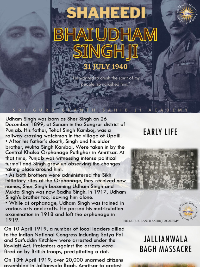 Shaheed Udham Singh Ji | PDF