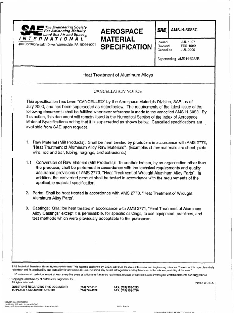 Sae Ams-H-6088 C | PDF