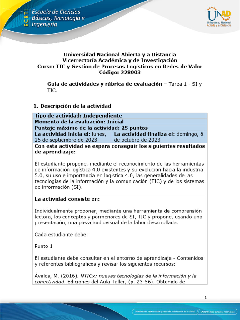 Tarea 1 - Gestion de Procesos Logisticos SI y TIC | PDF