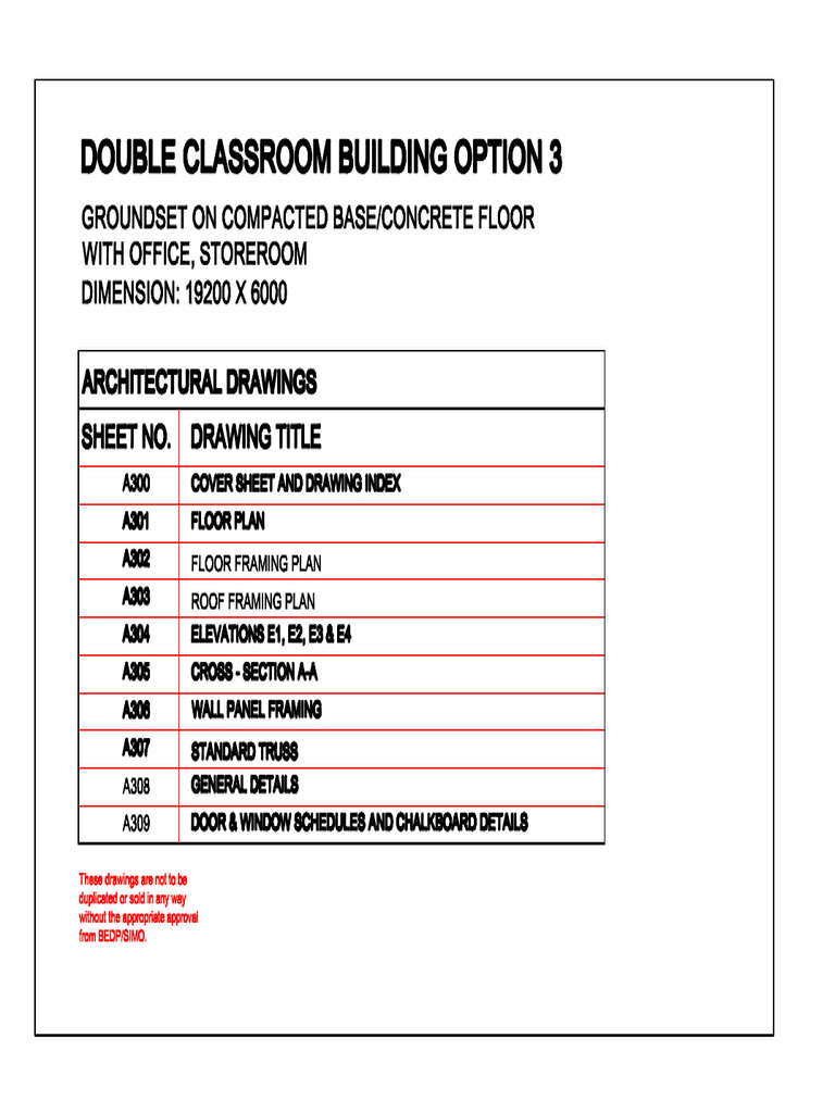 Double Classroom Building Option 3 | PDF