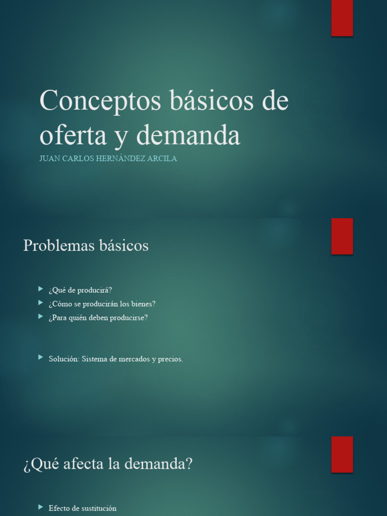 Conceptos Básicos de Oferta y Demanda Juan Carlos Hernandez | PDF Conceptos Básicos de Oferta y Demanda Juan Carlos Hernandez | PDF