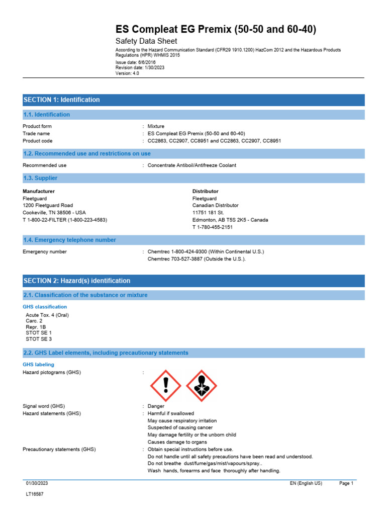 MSDS Compleat 2023 | PDF | Working Conditions | Occupational Safety And Health