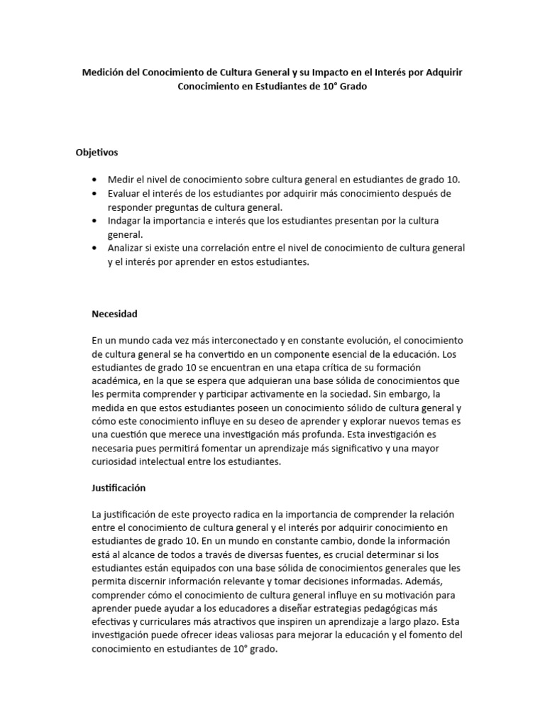 Cultura General y Aprendizaje en Estudiantes | PDF | Aprendizaje ...